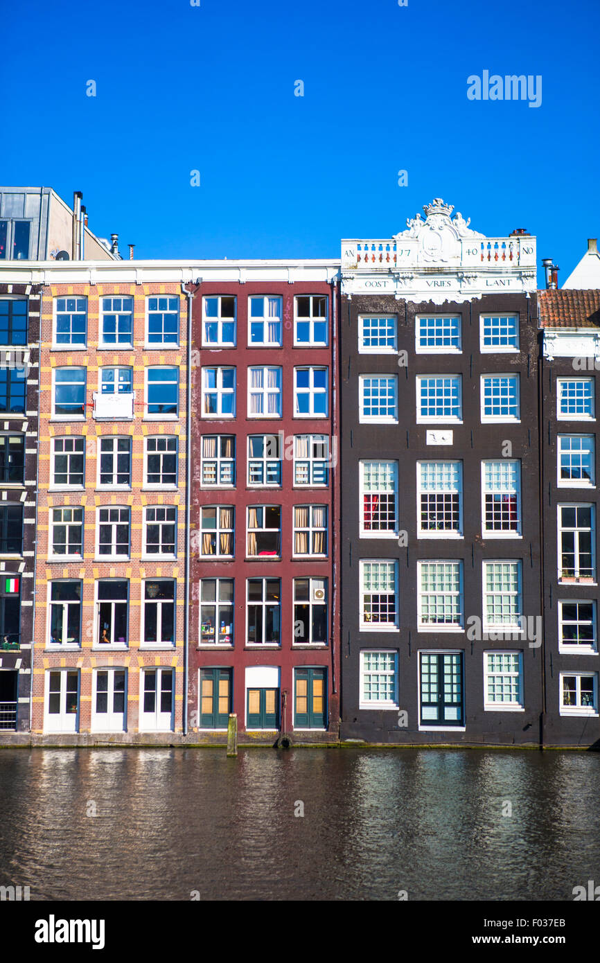 Traditional dutch medieval houses in Amsterdam capital of Holland Stock ...