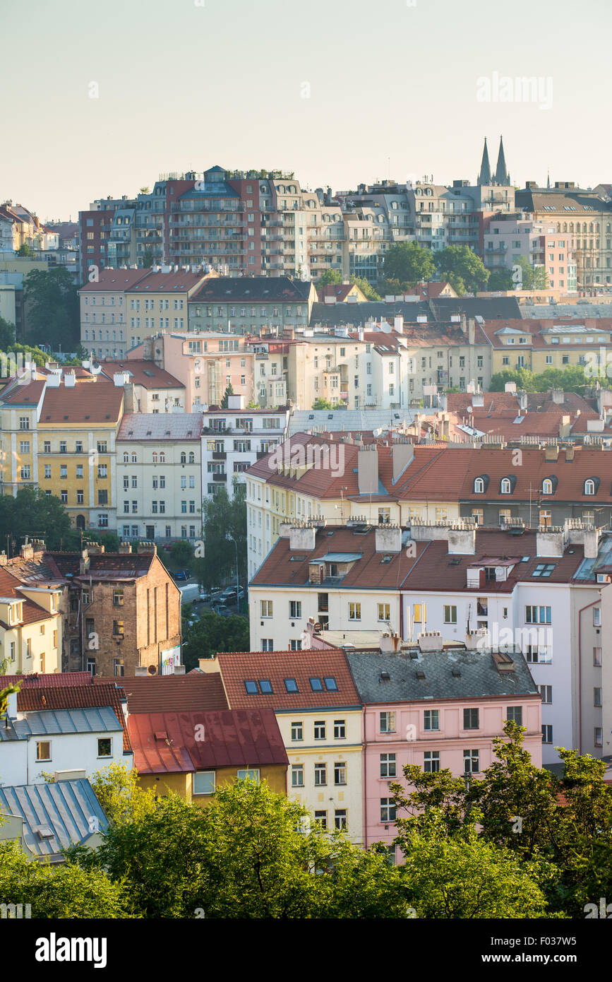 Nusle, view from Nuselsky bridge, Prague, Czech republic Stock Photo ...