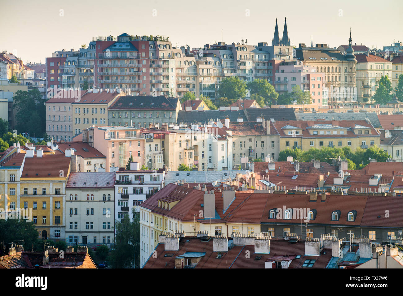 Nusle, view from Nuselsky bridge, Prague, Czech republic Stock Photo ...