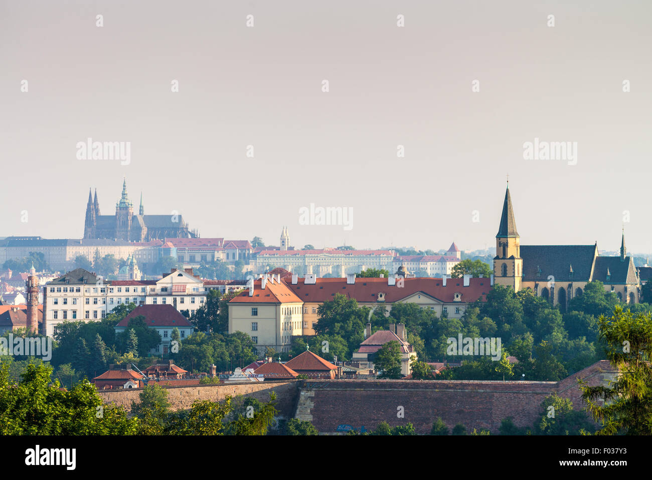 Nusle, view from Nuselsky bridge, Prague, Czech republic Stock Photo ...