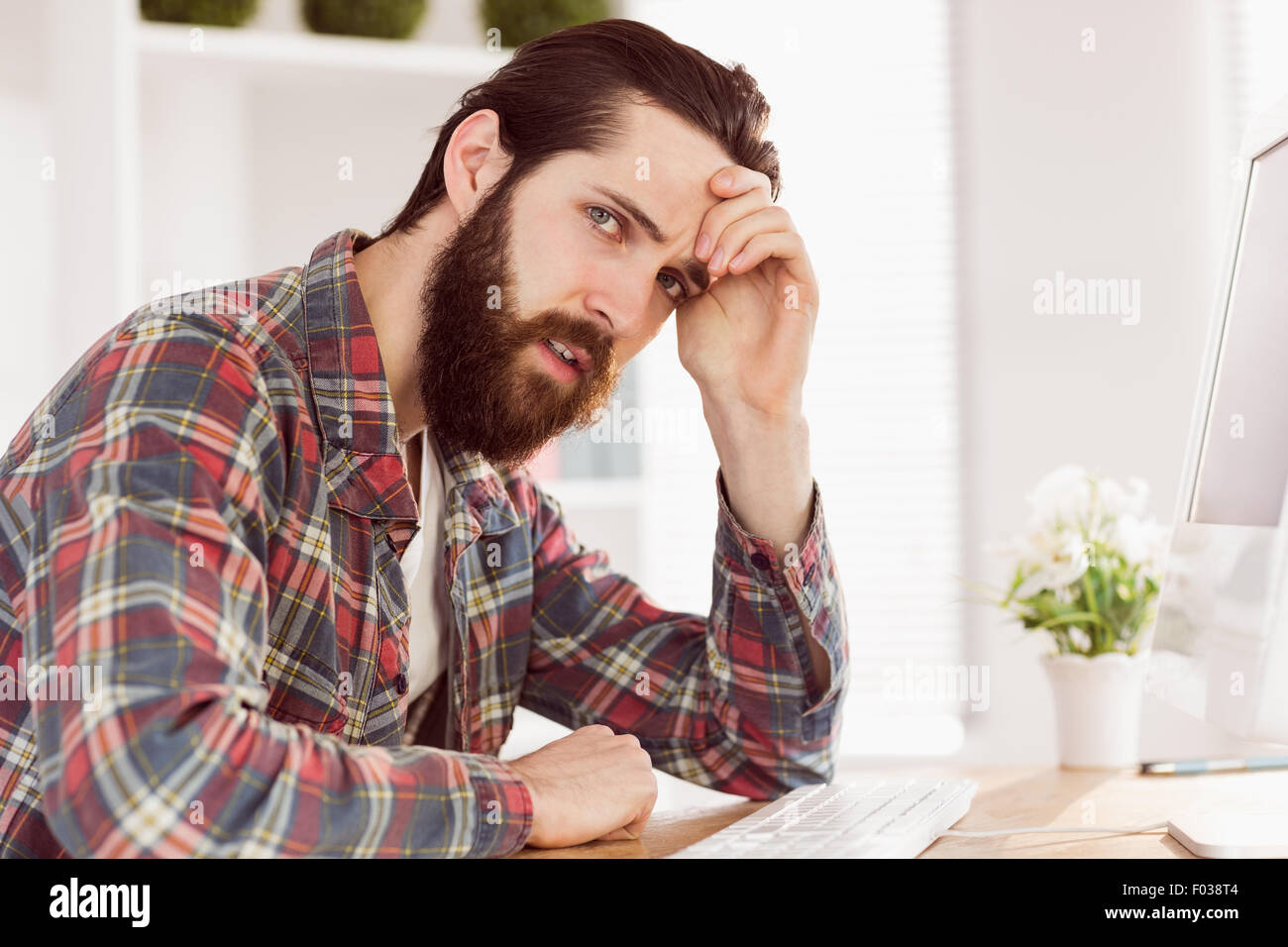 Male stressed desk hi-res stock photography and images - Alamy