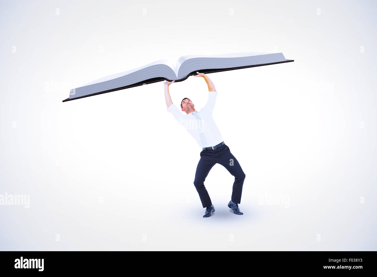 Serious businessman open book hi-res stock photography and images - Alamy