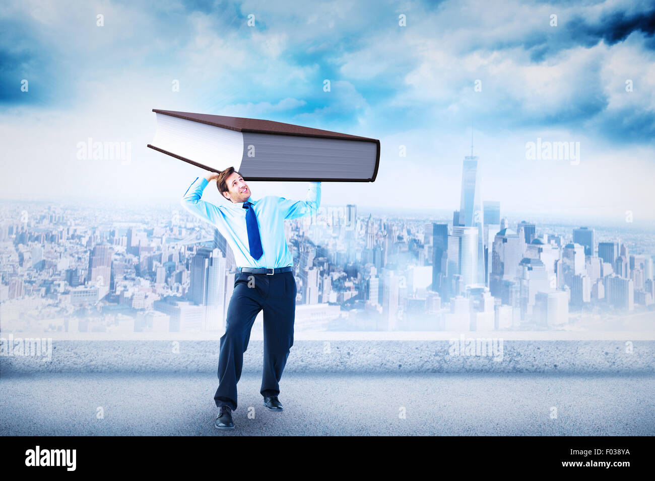 Digital composite caucasian man lifting hi-res stock photography and ...
