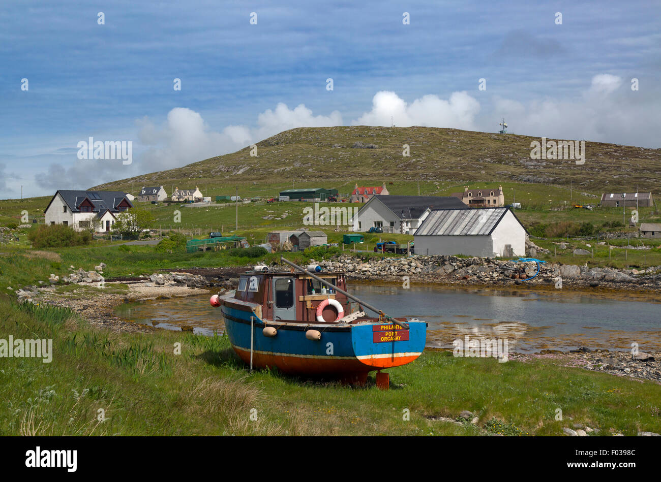 Old boat at Bays Loch Berneray Hebrides Stock Photo - Alamy
