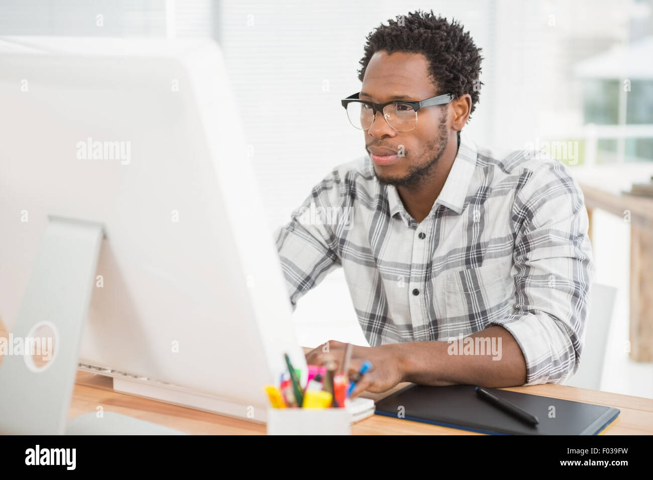 Businessman working concentrated computer hi-res stock photography and ...
