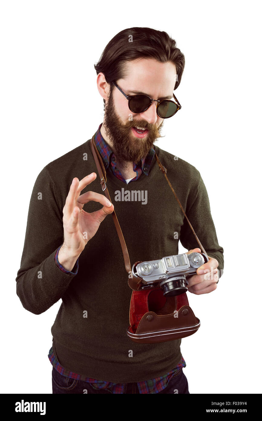 Male hipster looking camera using hi-res stock photography and images ...
