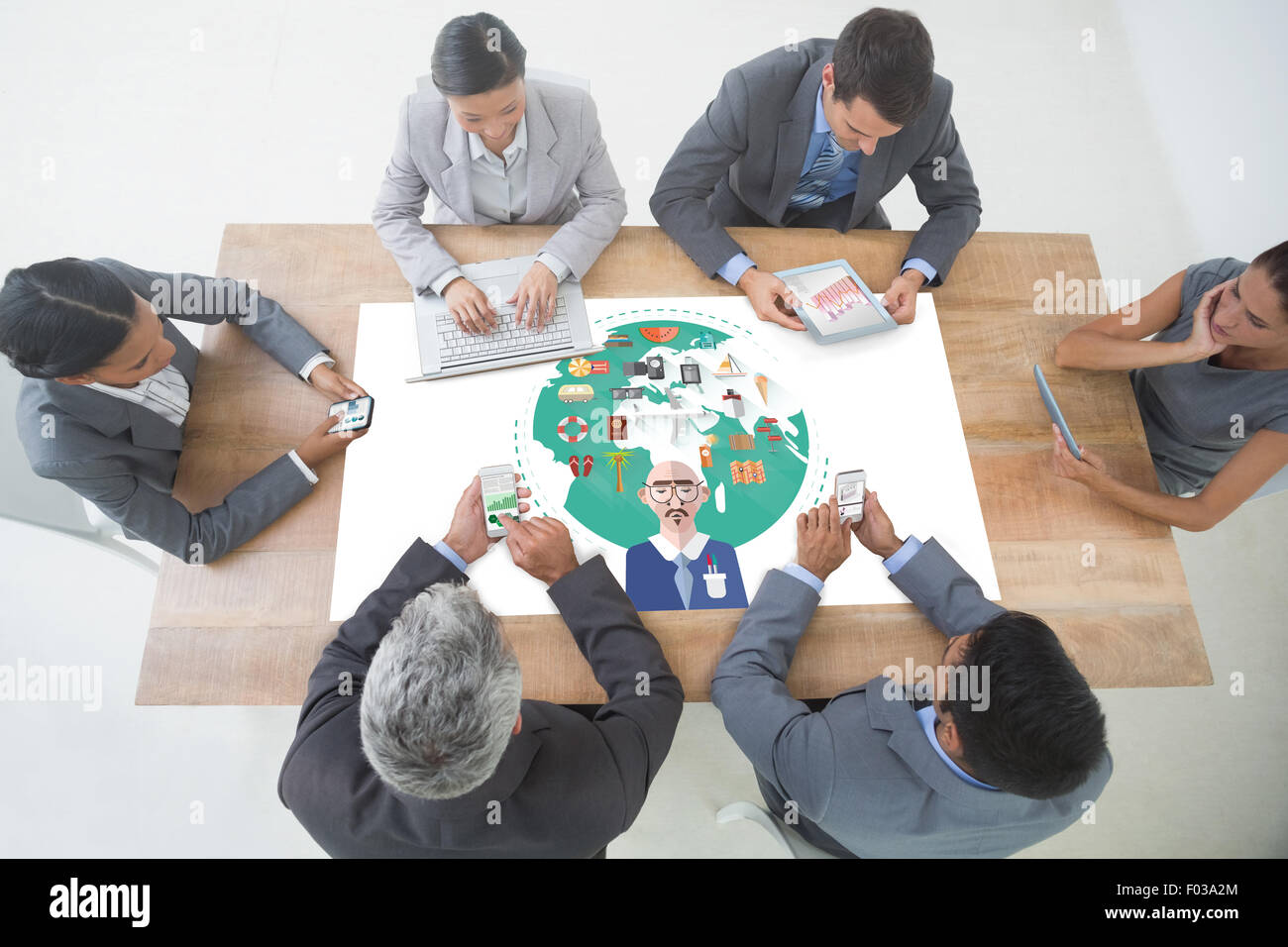 Composite image of business interface Stock Photo - Alamy