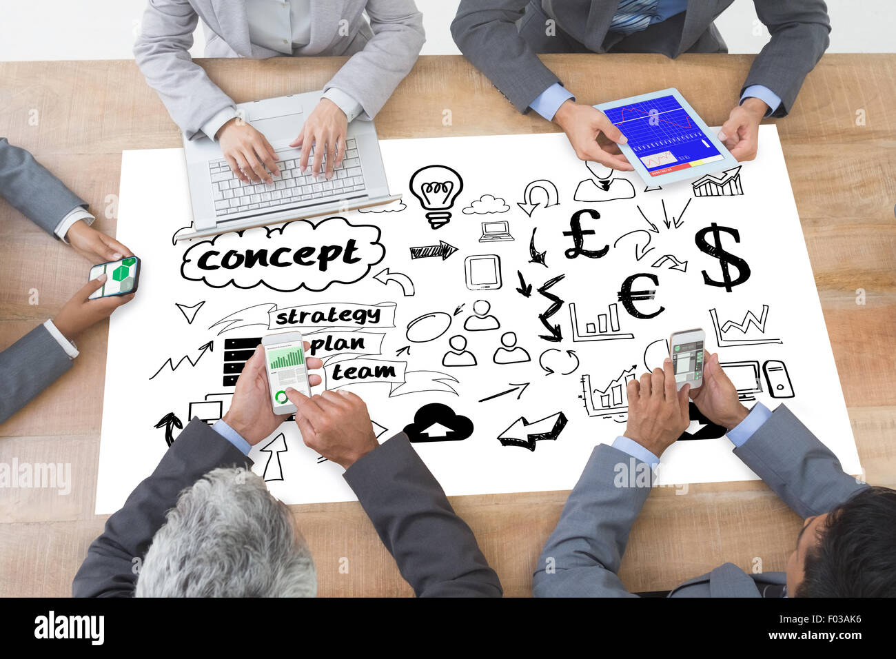 Composite image of business interface Stock Photo - Alamy