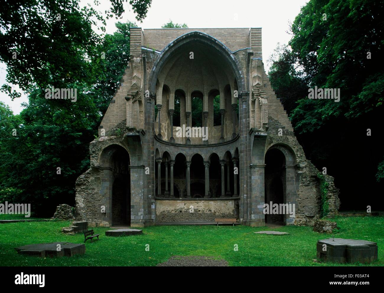 The ruins of Heisterbach Abbey, Siebengebirge Nature Park ...