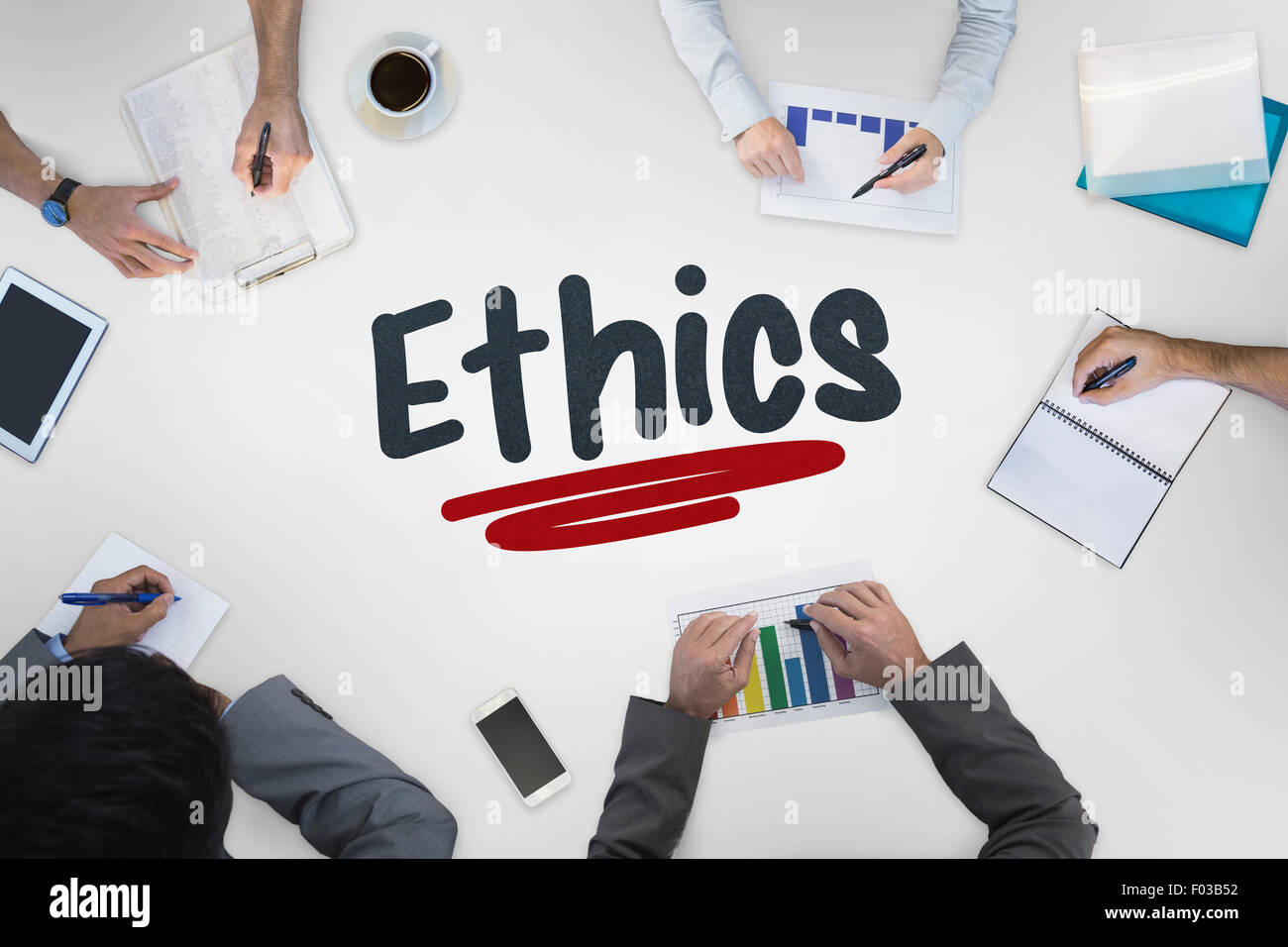 Ethics against business meeting Stock Photo - Alamy