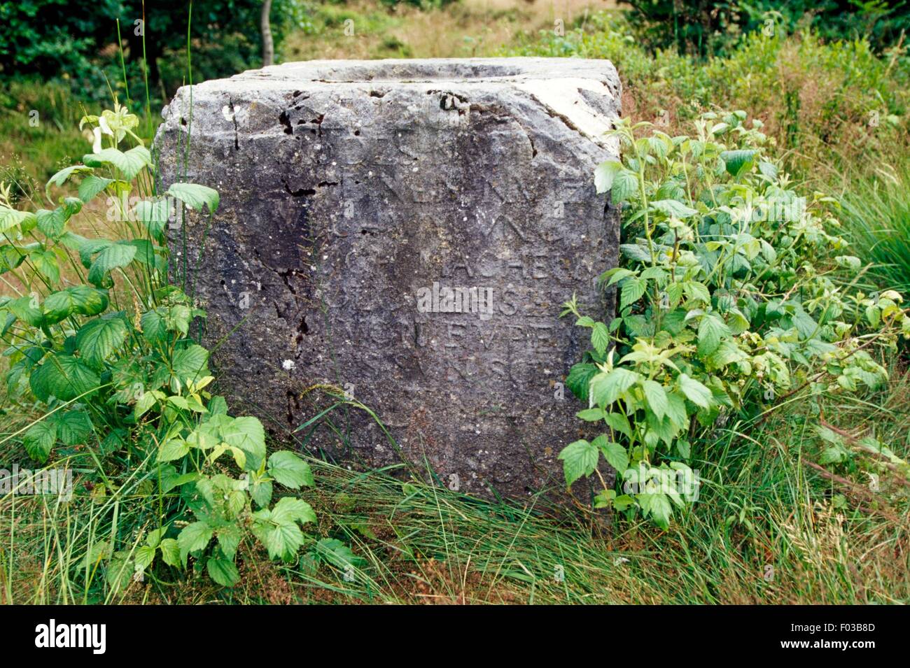 The square base of the column of Hauptmann, High Fens Natural Reserve ...