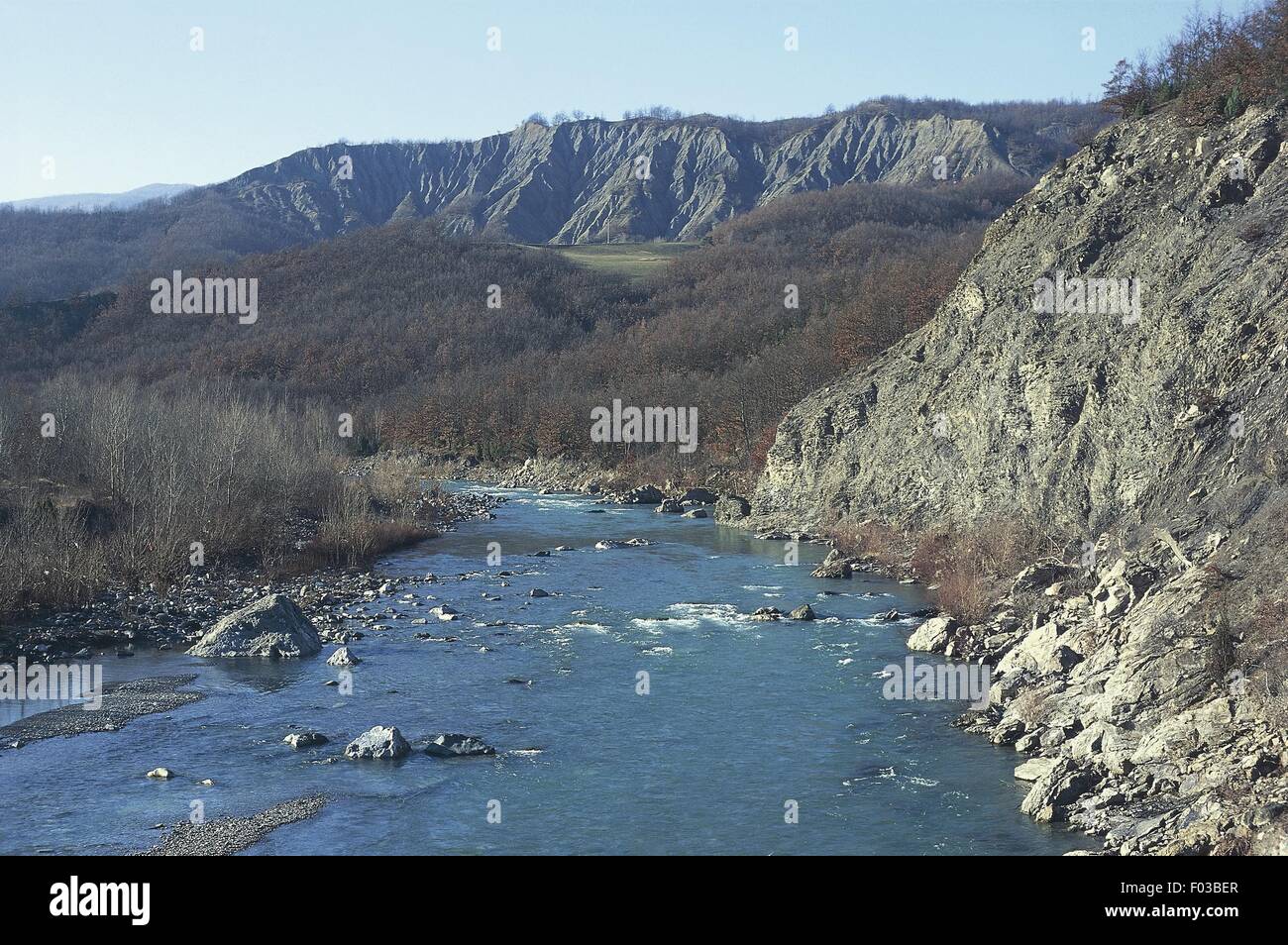 Italy - Emilia Romagna Region - Parma Hills - Erosions and Taro River ...