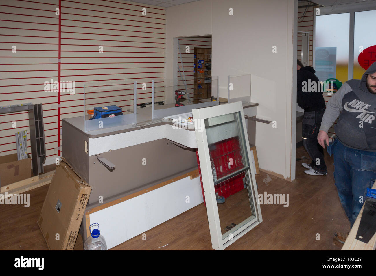 Main style Post Office branch refit and modernization new counter being ...