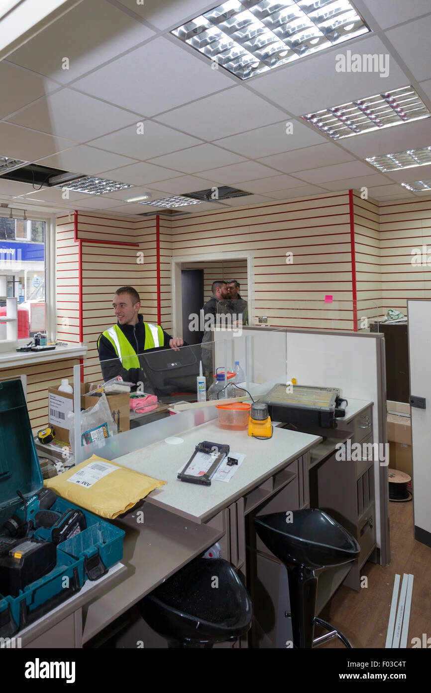 Main style Post Office branch refit and modernization new counter being ...