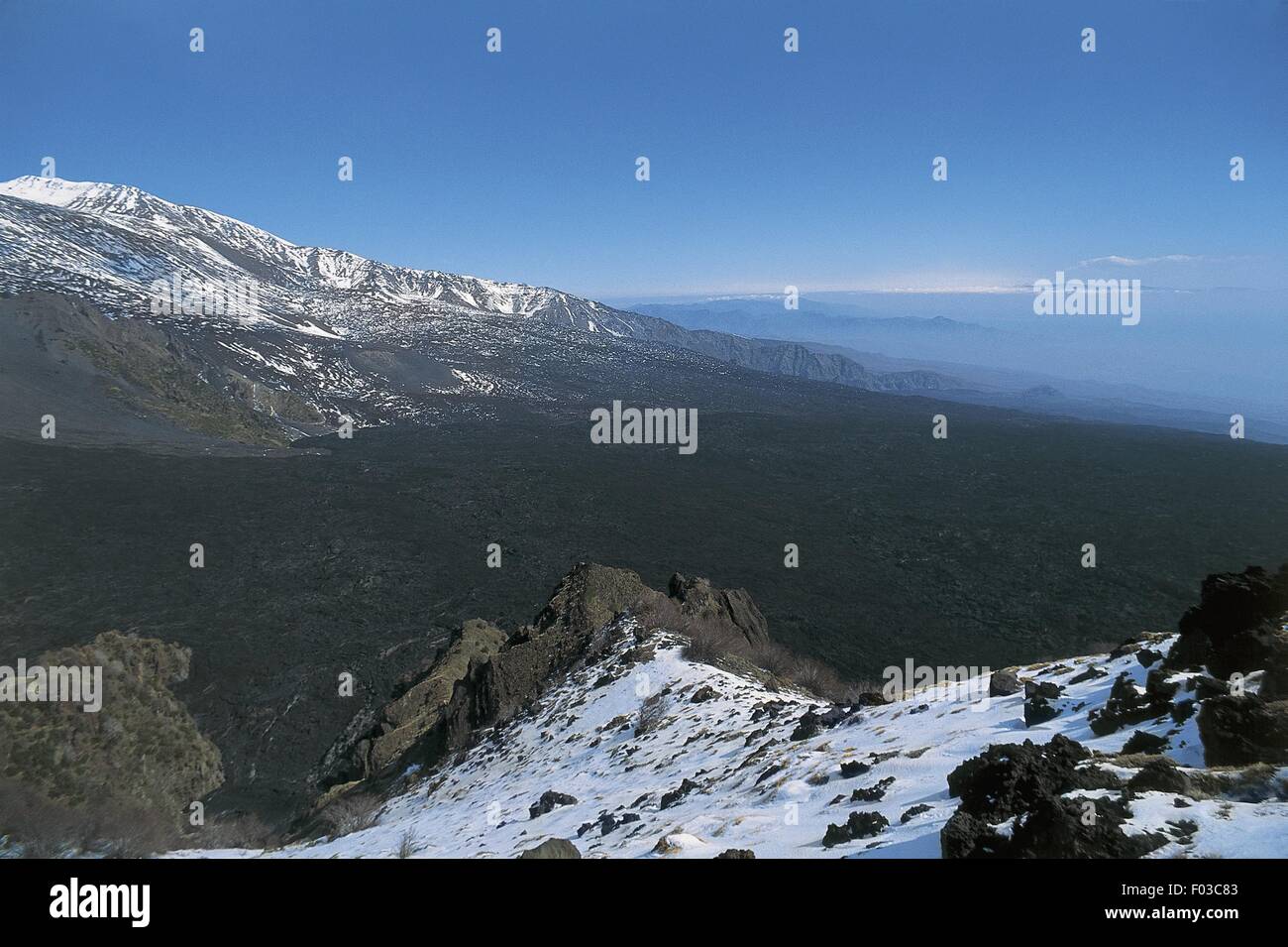 Italy - Sicily Region - Etna Natural Park - Bove Valley Stock Photo - Alamy