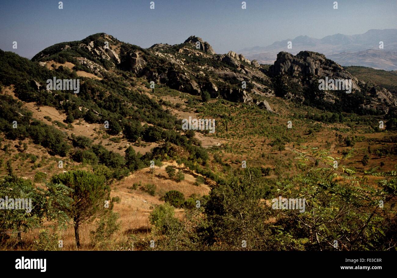 The valley between Mezzojuso and Busambra Rock, Oriented Natural ...