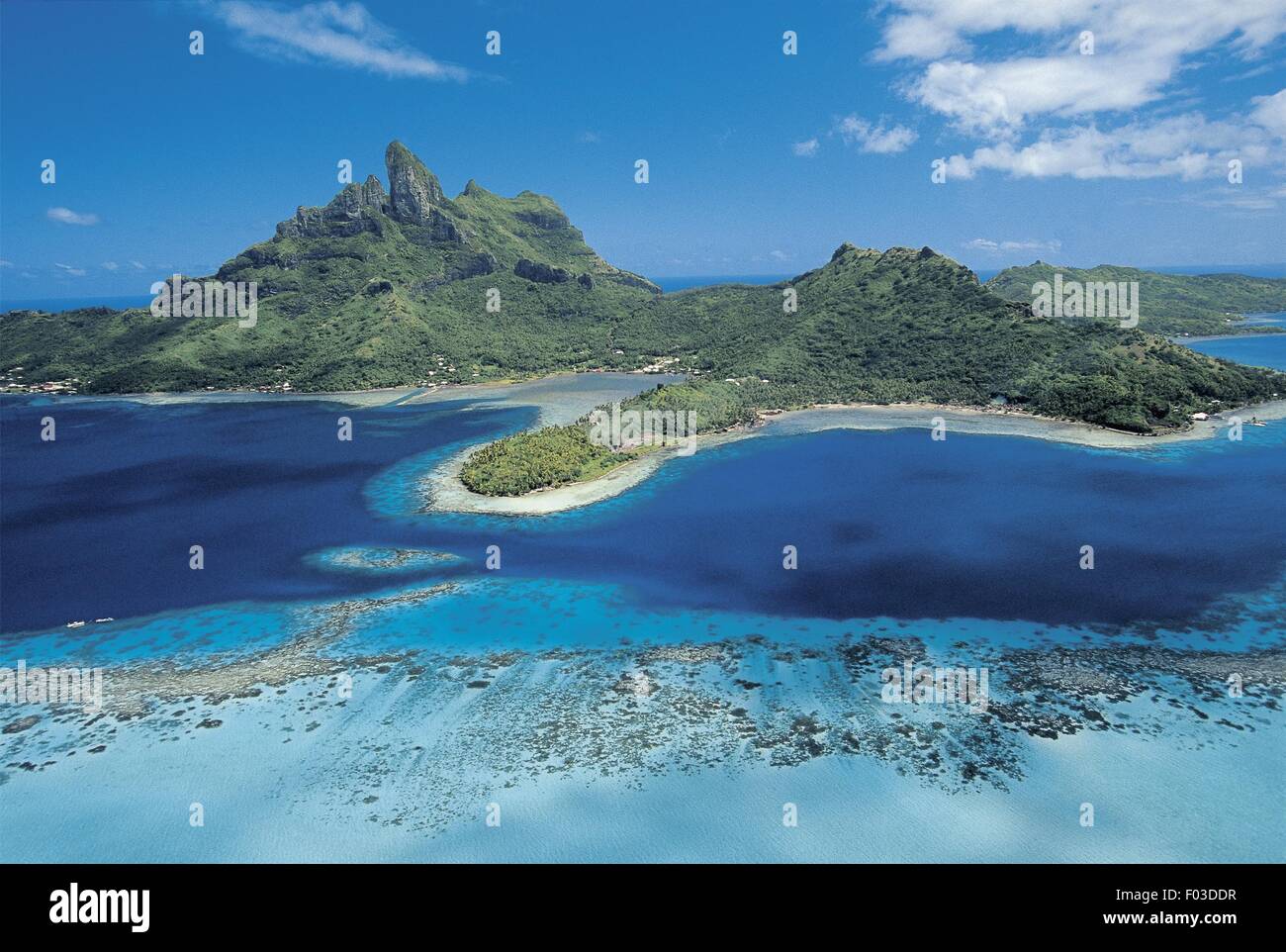 French Polynesia - Society Islands - Bora-Bora - Paoaoa Point - Aerial ...