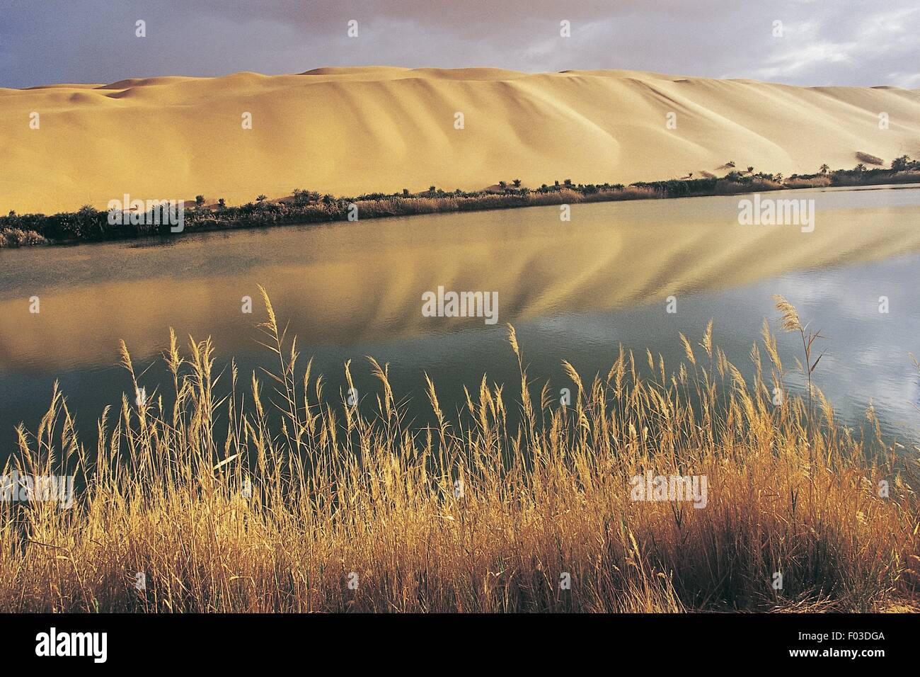 Libya - Erg Ubari - Lake Gabraoun Stock Photo - Alamy