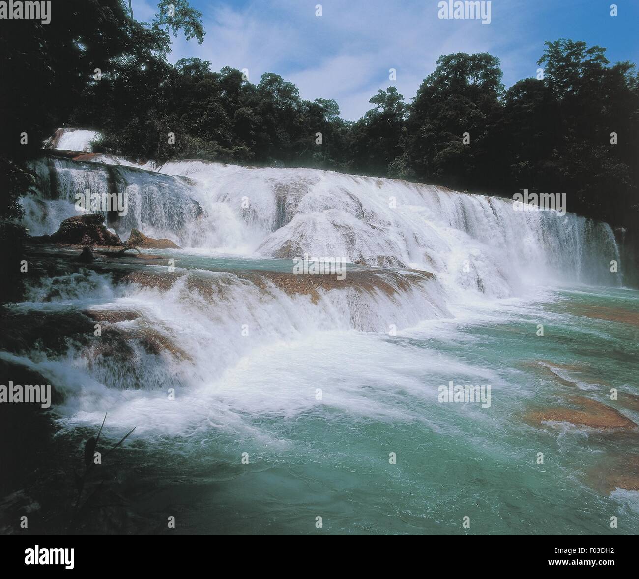 Mexico - Chiapas - Lacandon Rainforest - Agua Azul Falls of Tulija ...