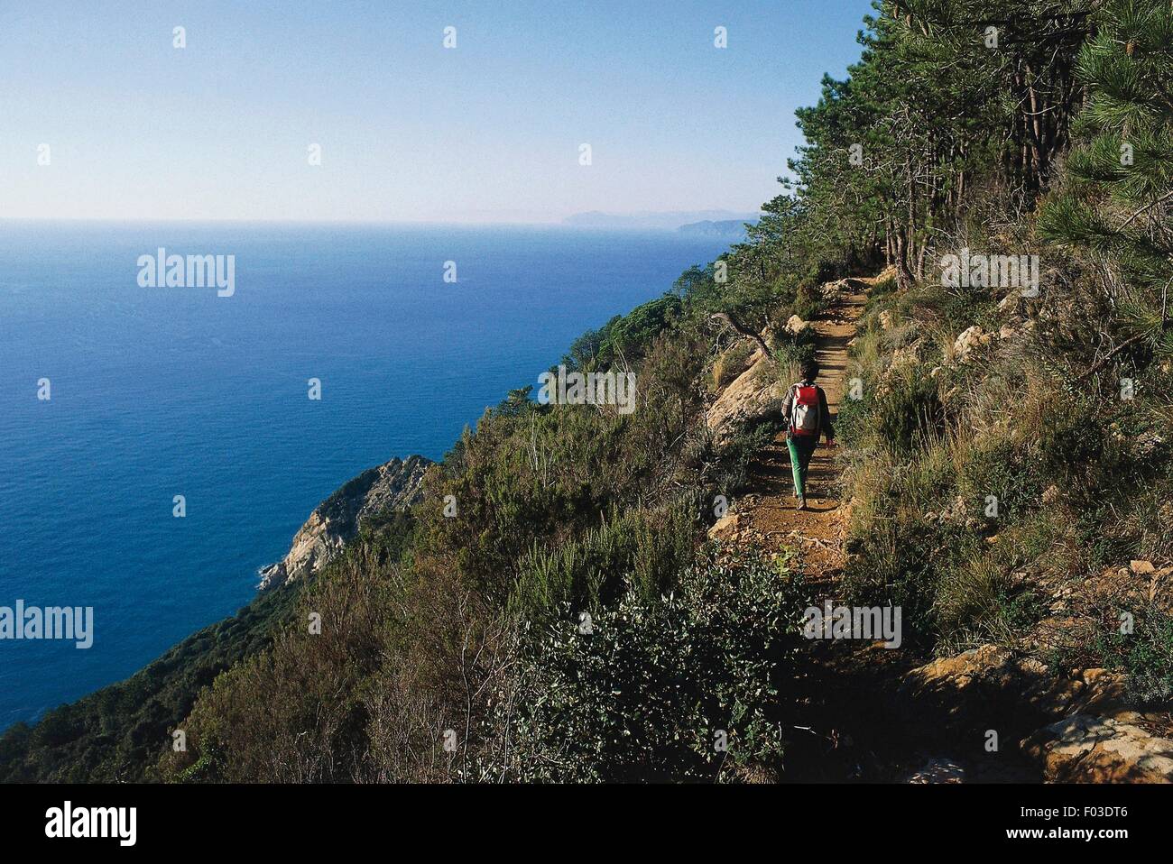 The path from Punta Mesco leading to Levanto, Liguria, Italy Stock ...