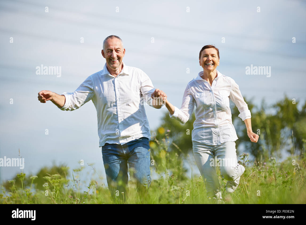 Portrait sporty couple running sport hi-res stock photography and ...