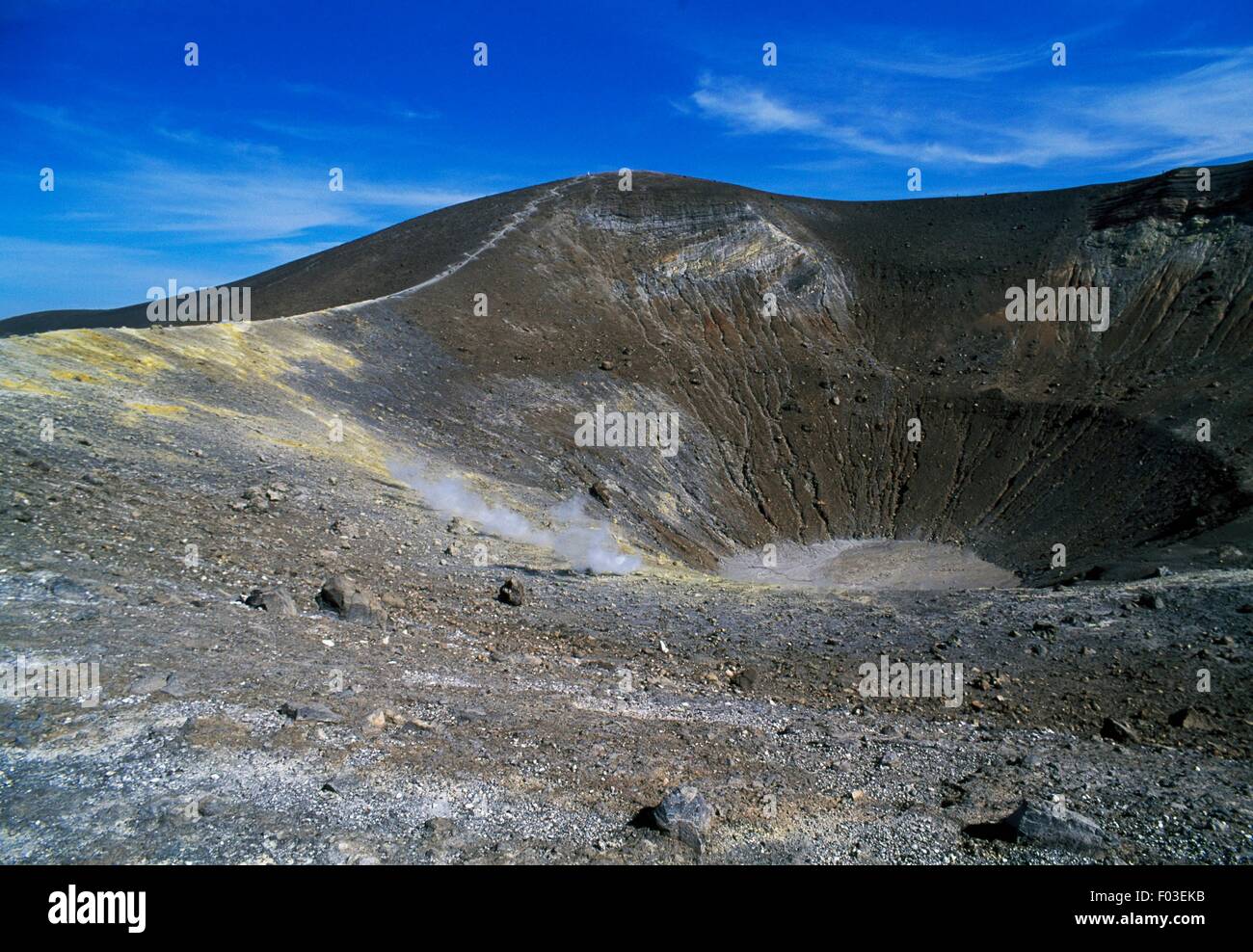 Gran Cratere (The Great Crater) on the island of Vulcano, Aeolian ...