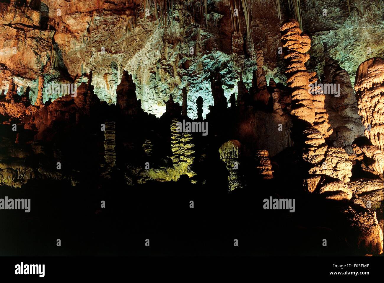 Stalactites in Grotta Gigante (Giant Cave), municipality of Sgonico ...