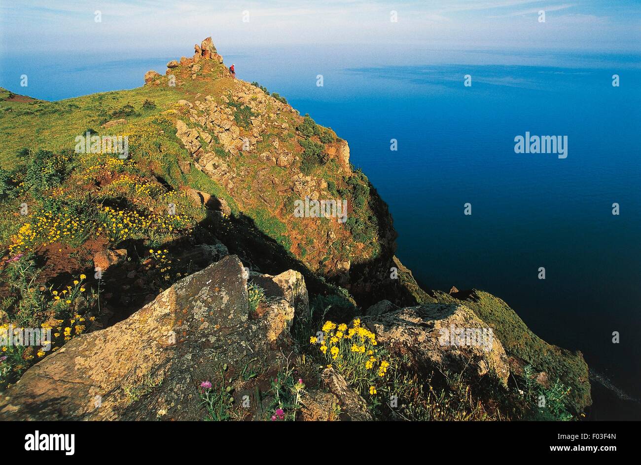 The summit of the volcano, Alicudi, Isole Eolie (Aeolian Islands ...