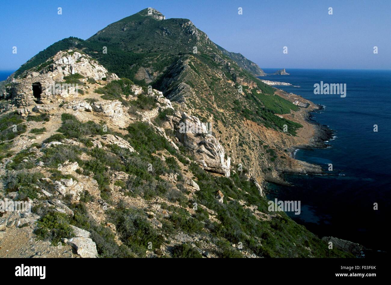 Rocky landscape, island of Marettimo, Egadi islands, Sicily, Italy ...