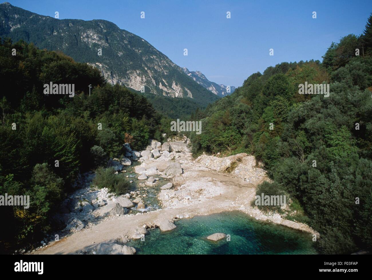 Resia River between Prato di Resia and Gniva, Resia Valley, Friuli ...