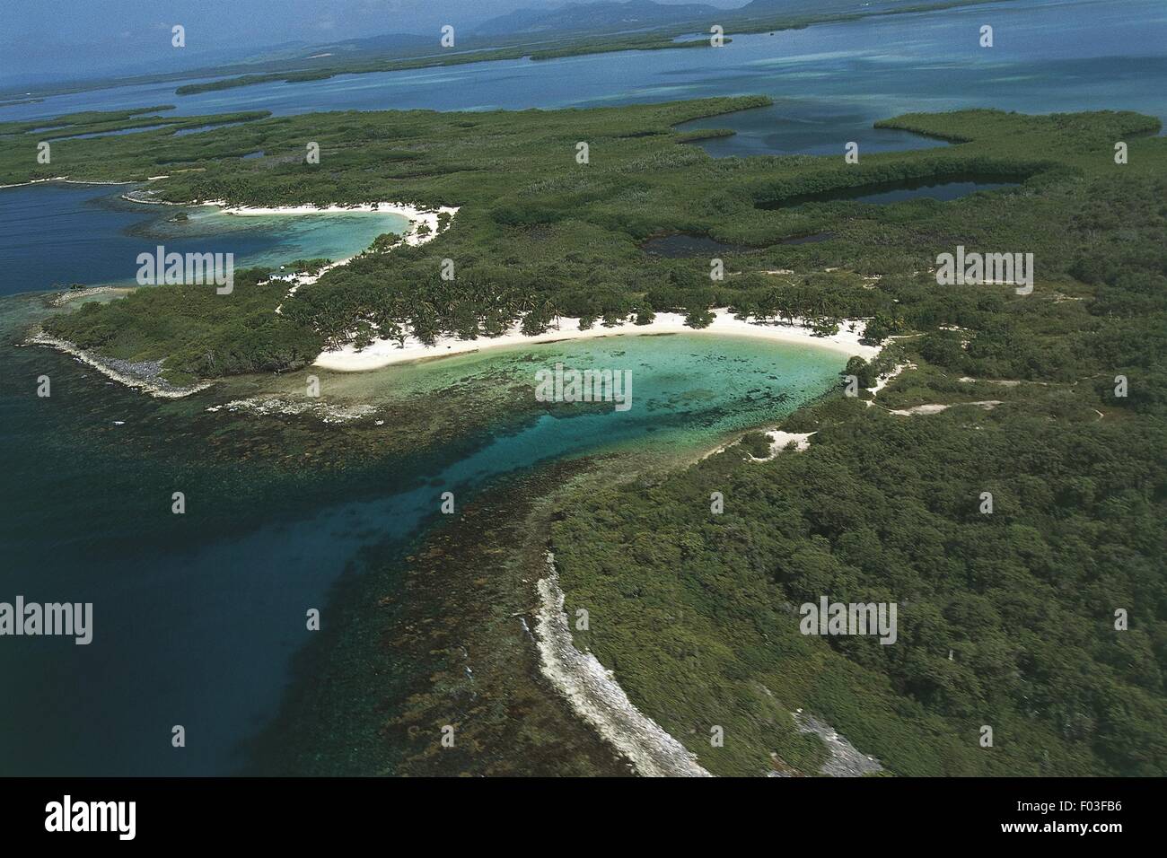 Venezuela, Falcon, Morrocoy National Park, one of islands which are ...