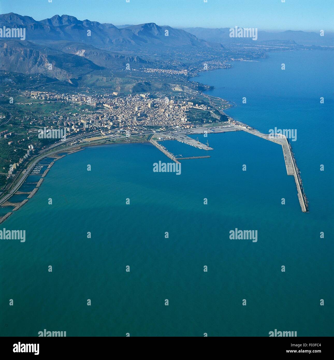 Aerial view of Termini Imerese - Province of Palermo Sicily Region ...