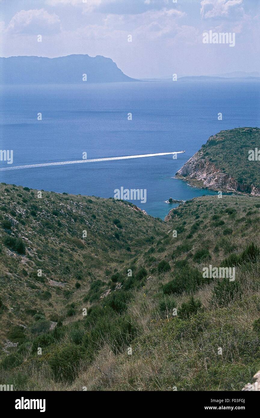 Italy - Sardinia Region - Island of Tavolara seen from Capo Figari ...