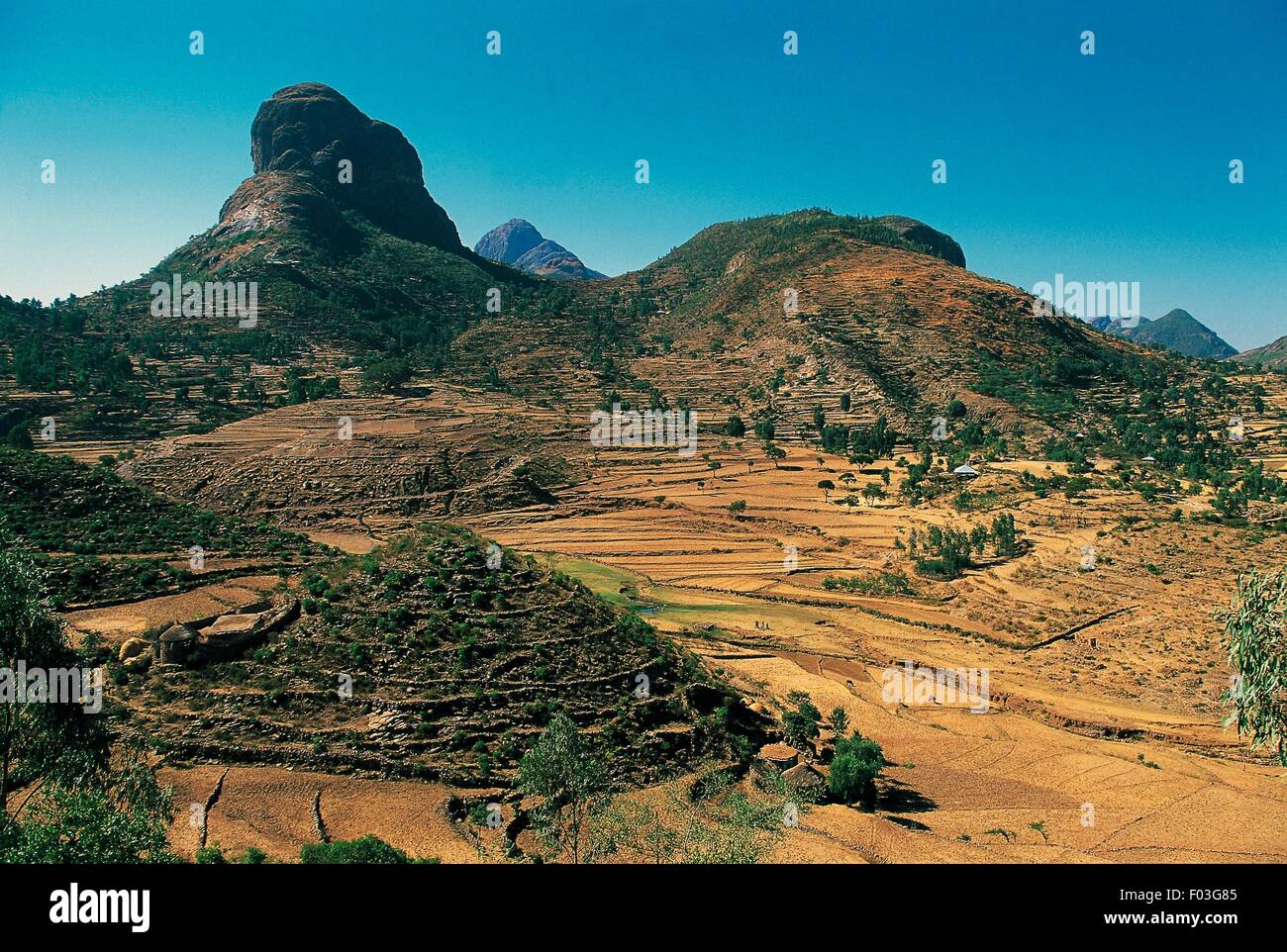 Scenery along the road between Adigrat and Adwa, Tigray, Ethiopia Stock ...