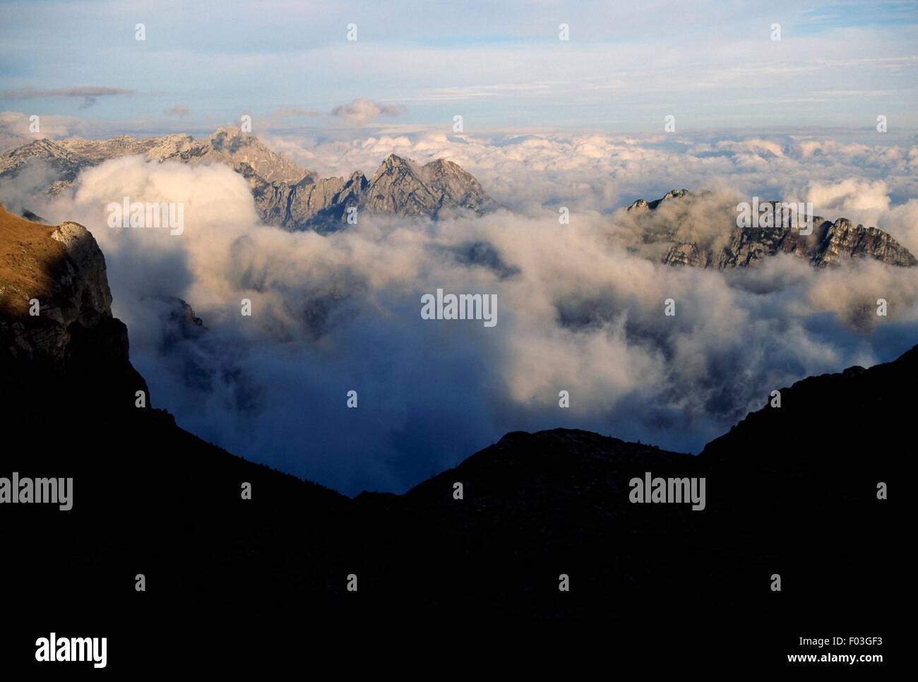 View of the Belluno Dolomites, Belluno Dolomites National Park (UNESCO ...