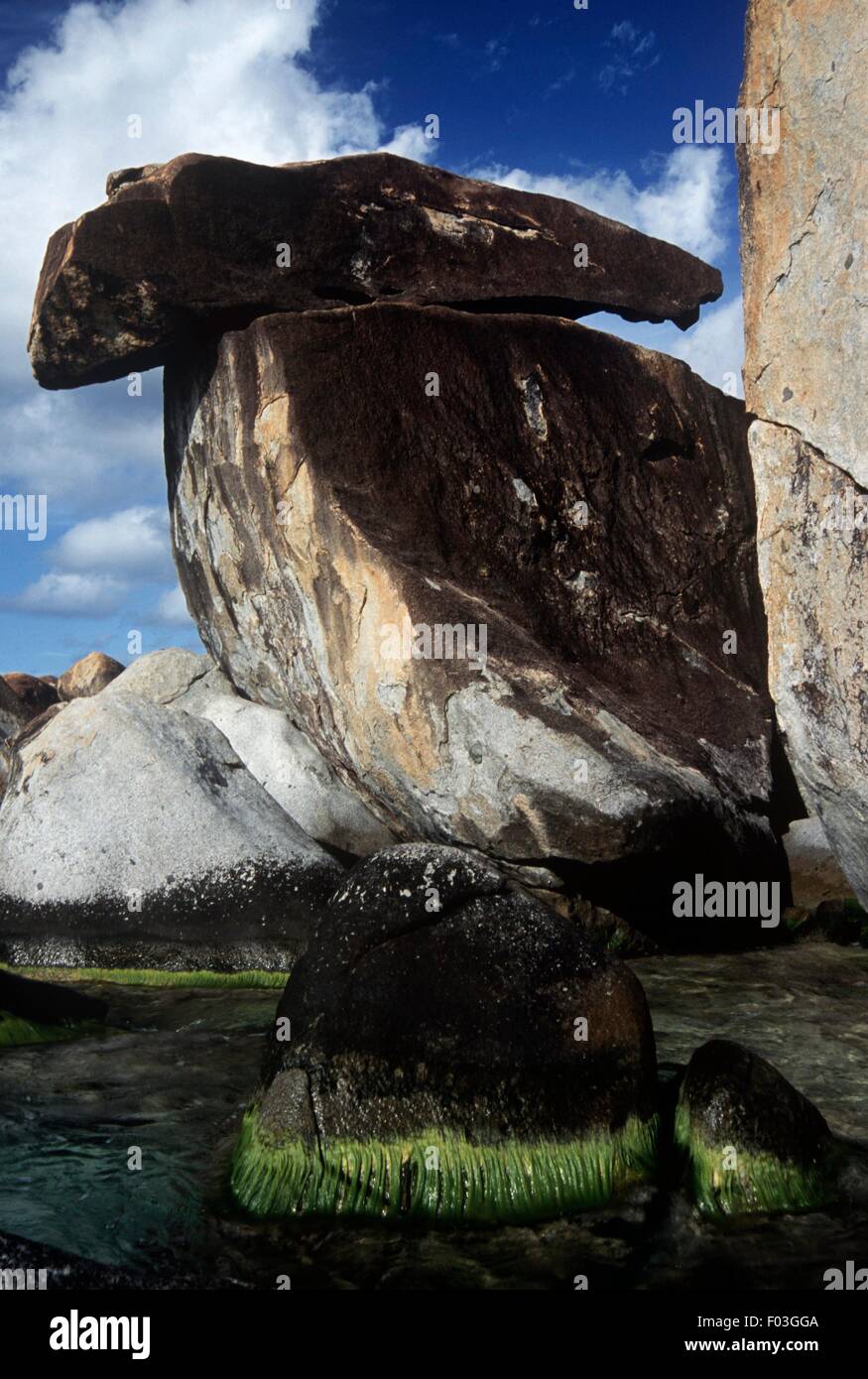 British Virgin Islands - Virgin Gorda Island - "The Baths", granitic ...