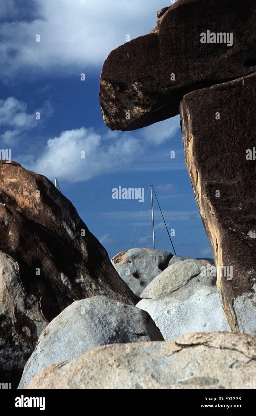 British Virgin Islands, Virgin Gorda, Baths, granite rocks Stock Photo ...