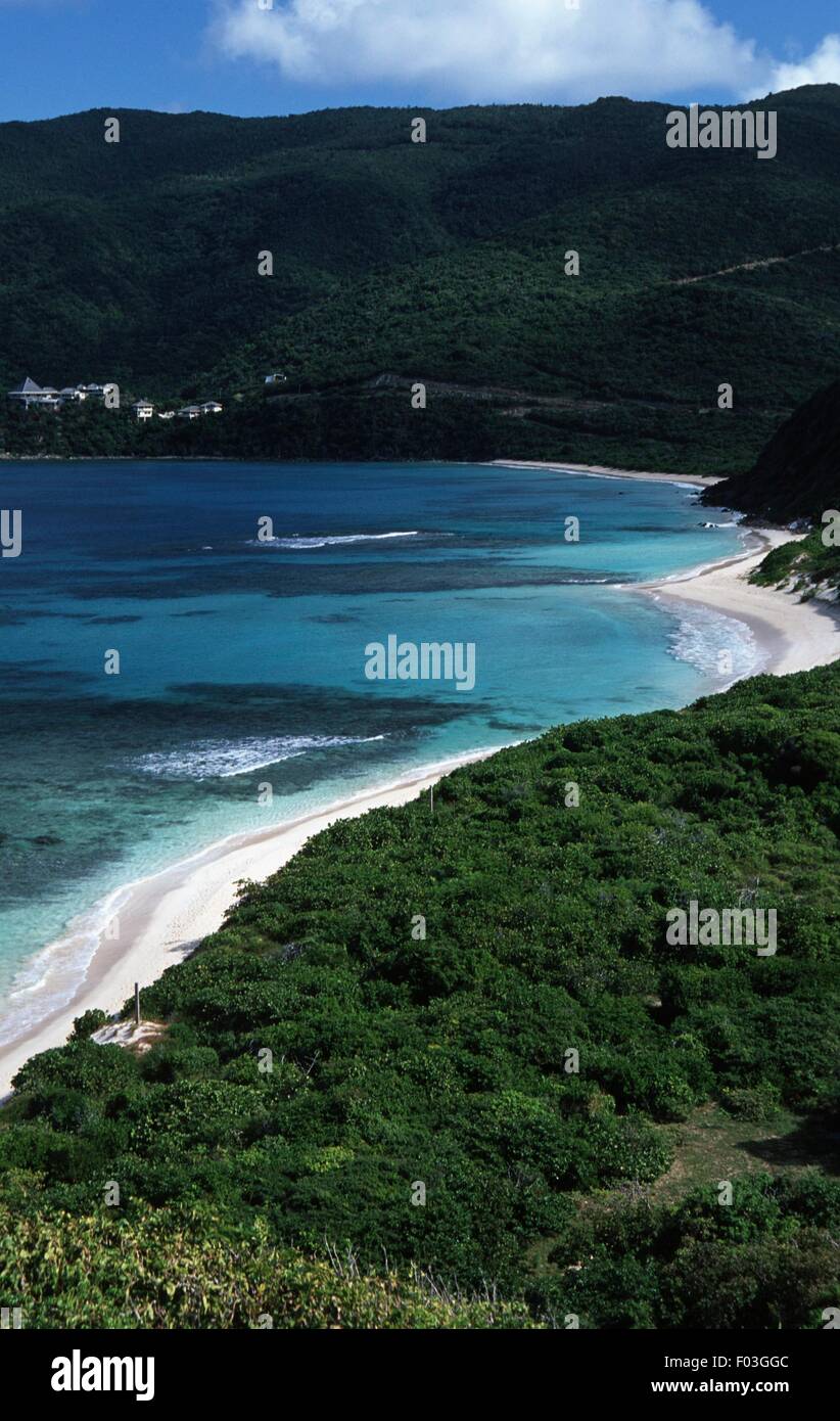 British Virgin Islands, Virgin Gorda, Pond Bay and in background ...