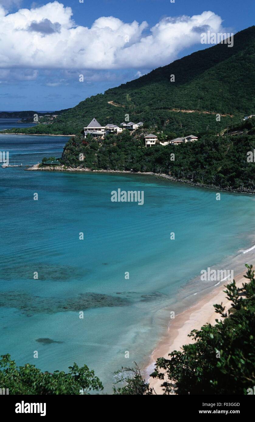 British Virgin Islands, Virgin Gorda, Katitche Point Greathouse between ...