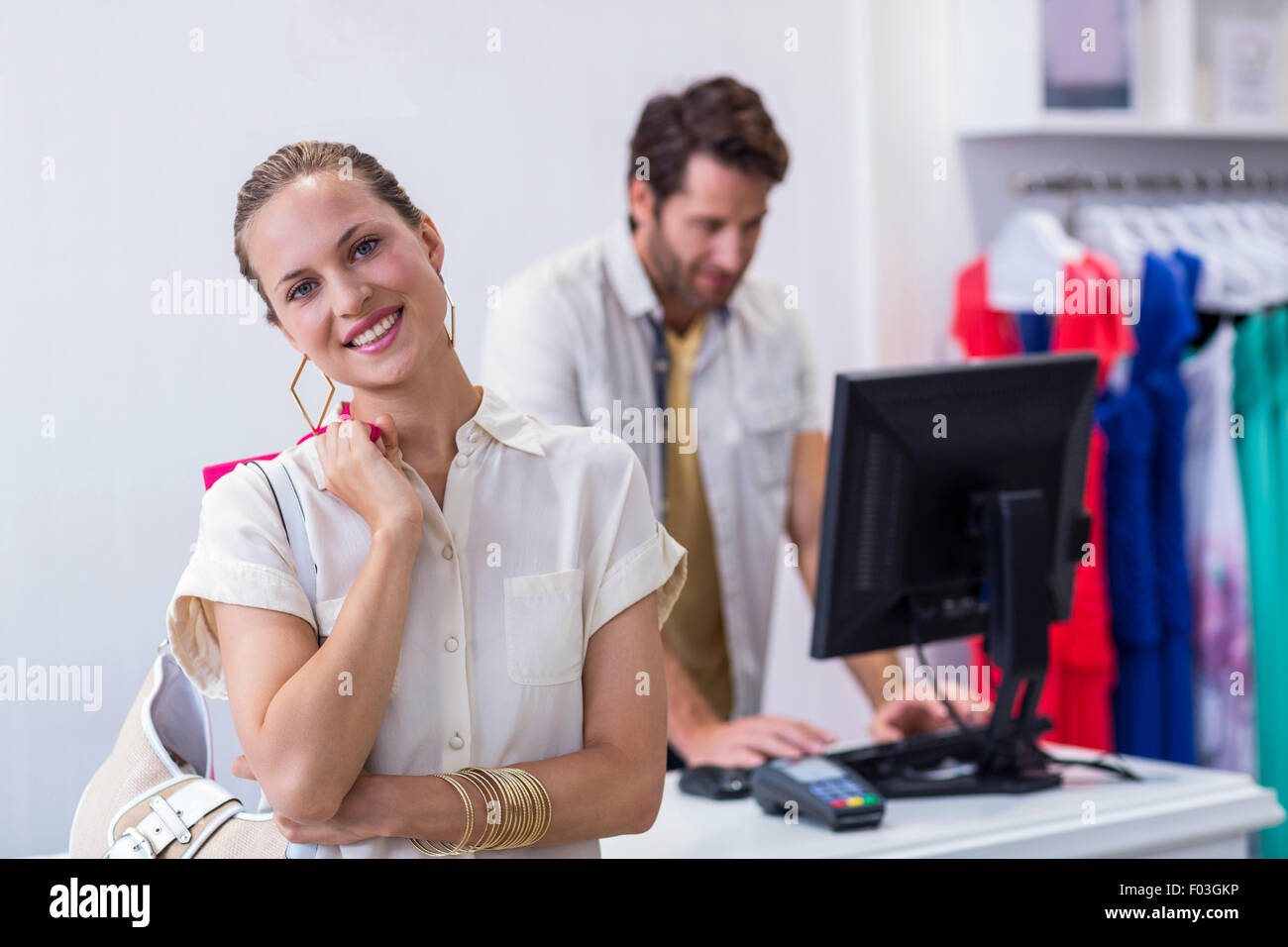 Woman shopper in front hi-res stock photography and images - Alamy