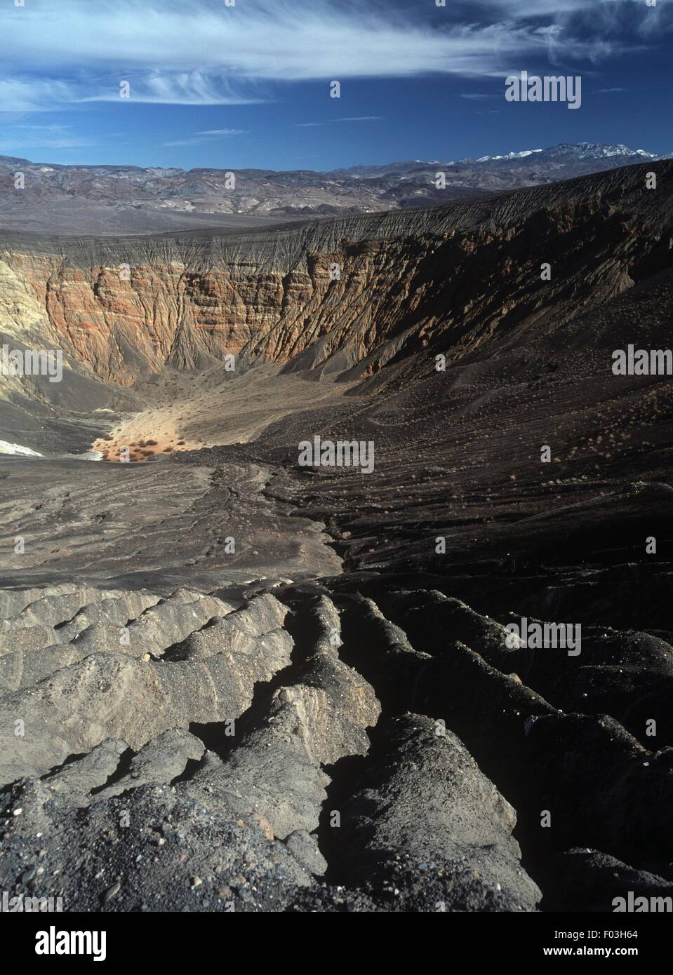 USA, Arizona, Death Valley National Park, crater of extinct volcano ...
