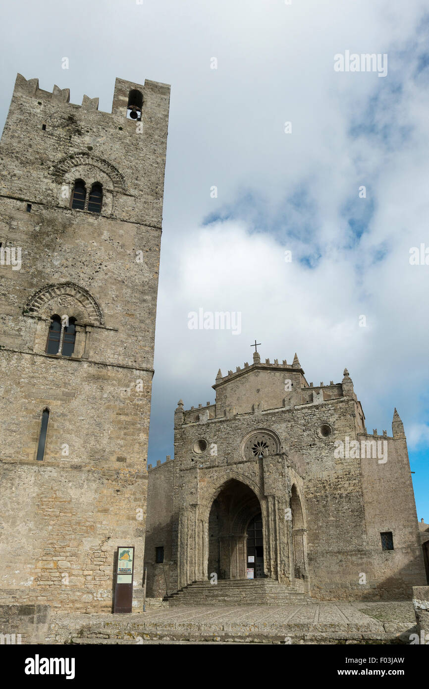 Italy, Sicily, the historic town of Erice is located on top of Mount ...