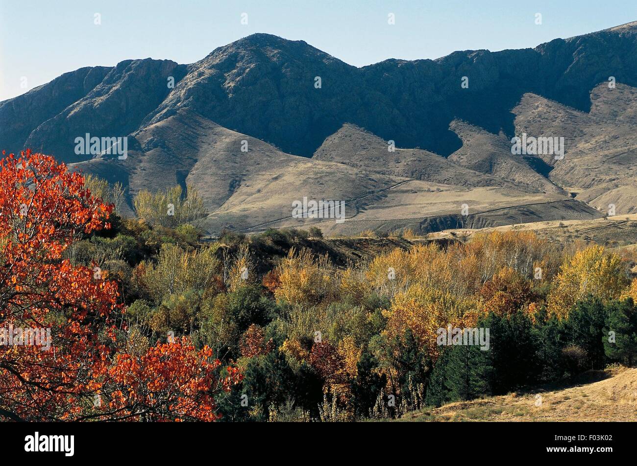 Mountain landscape, Aman Kutan, between Shahrisabz and Samarcanda ...