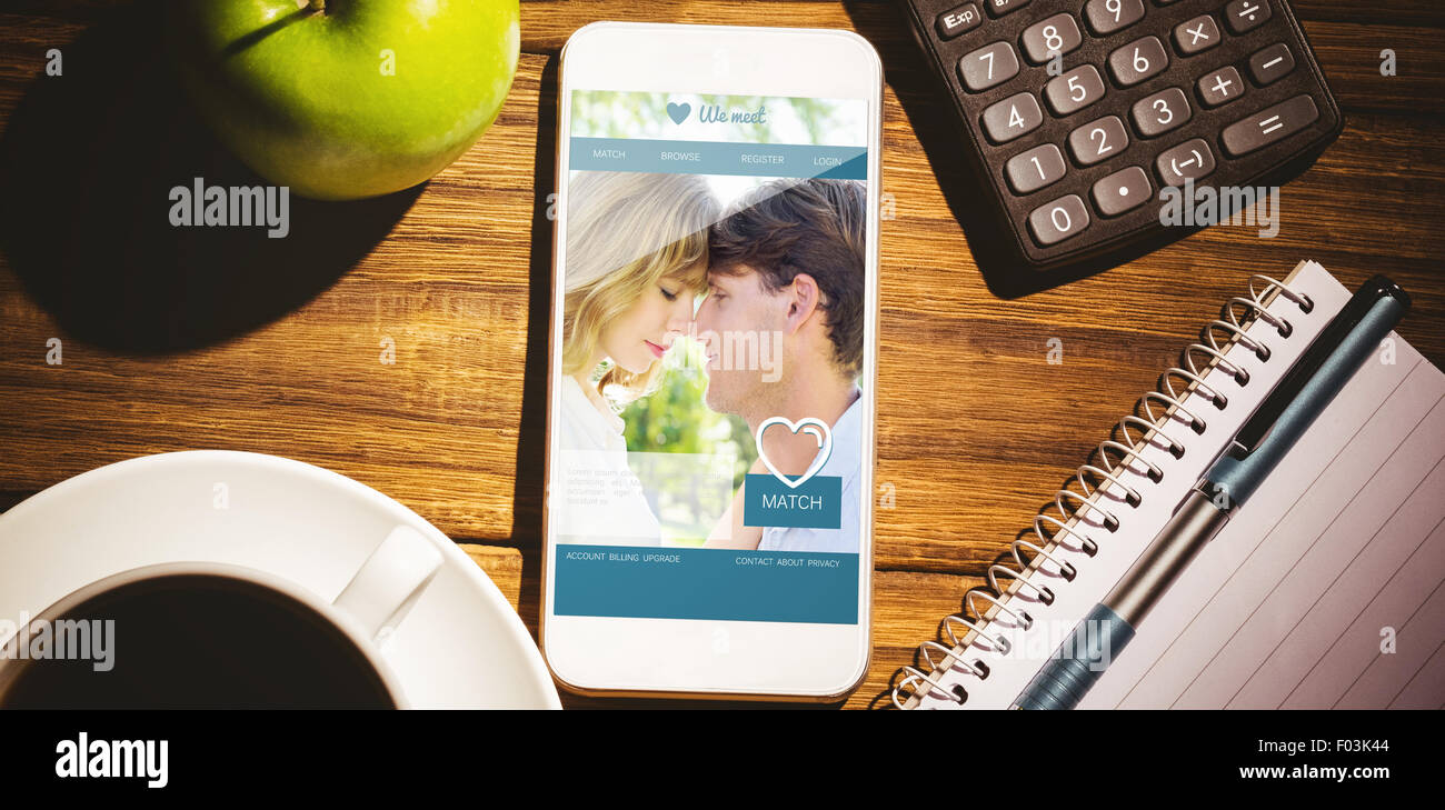 Composite image of dating website Stock Photo - Alamy