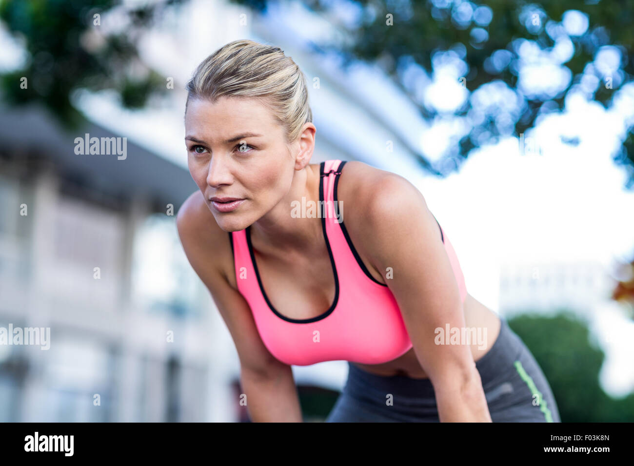 A beautiful athlete resting Stock Photo - Alamy