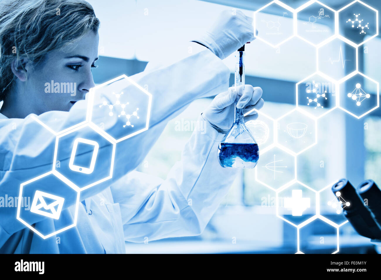 Composite image of science graphic Stock Photo - Alamy