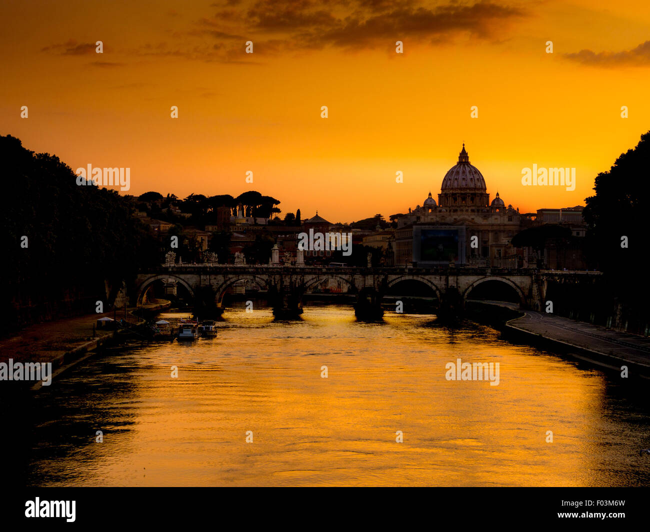 St Peter's Basilica. Vatican City at sunset, Rome. Italy Stock Photo ...