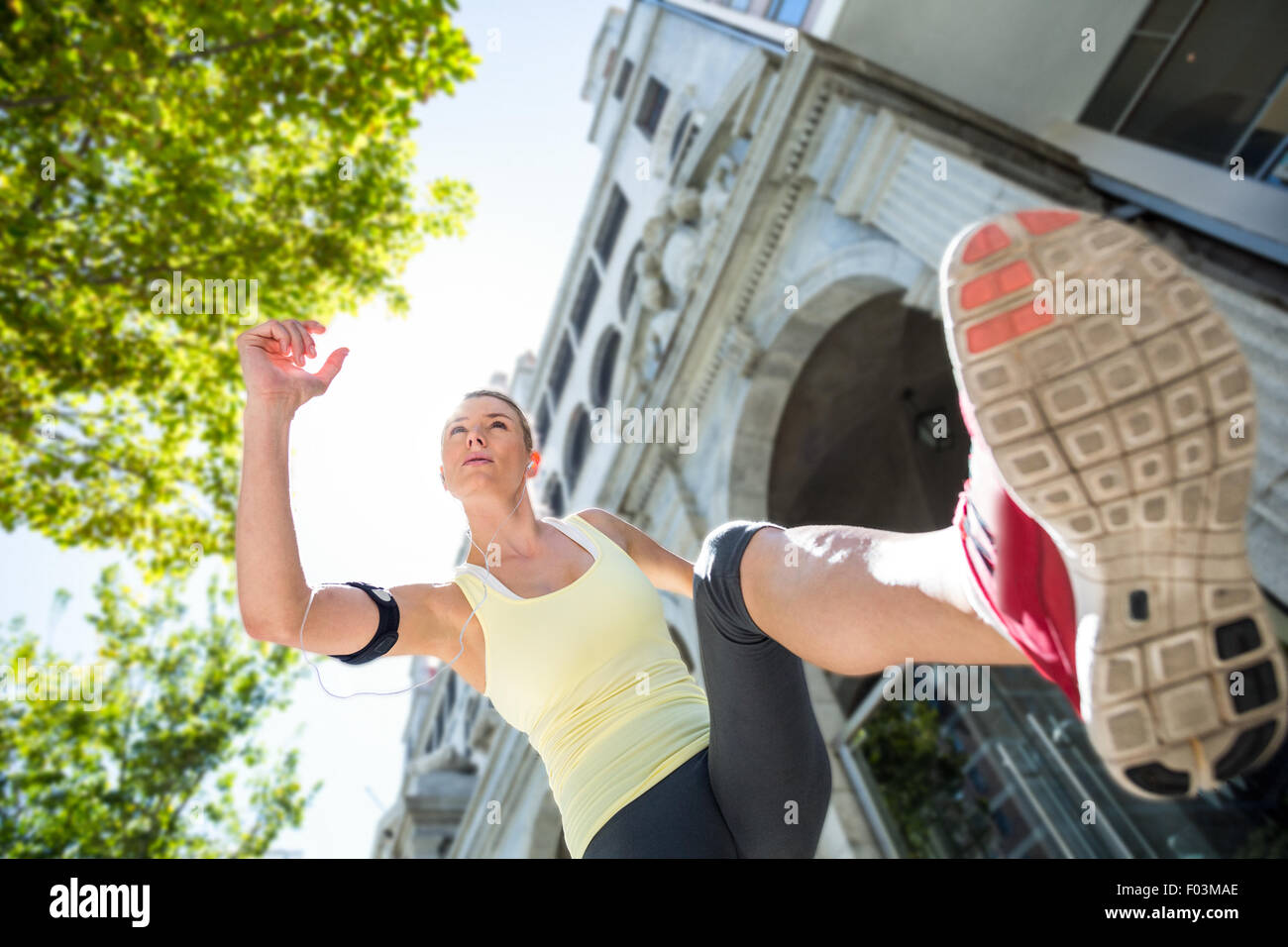 Fitness woman running in spring hi-res stock photography and images - Alamy