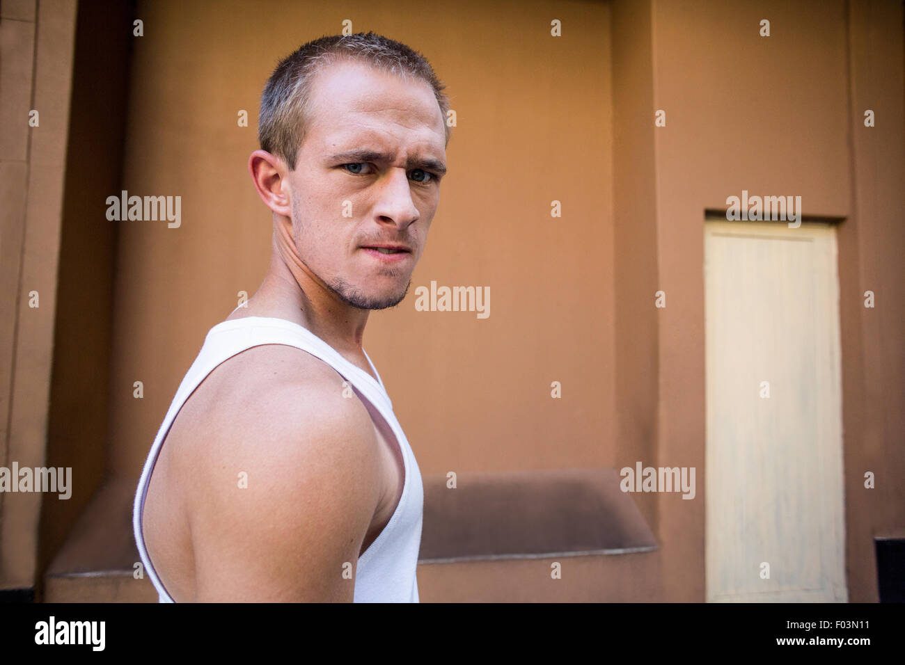 Portrait focused adult male hi-res stock photography and images - Alamy