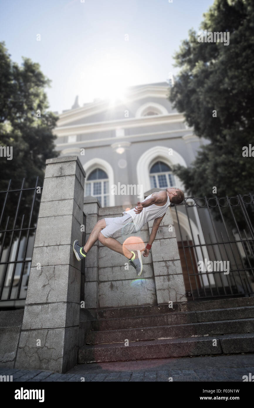 Doing backflip hi-res stock photography and images - Alamy